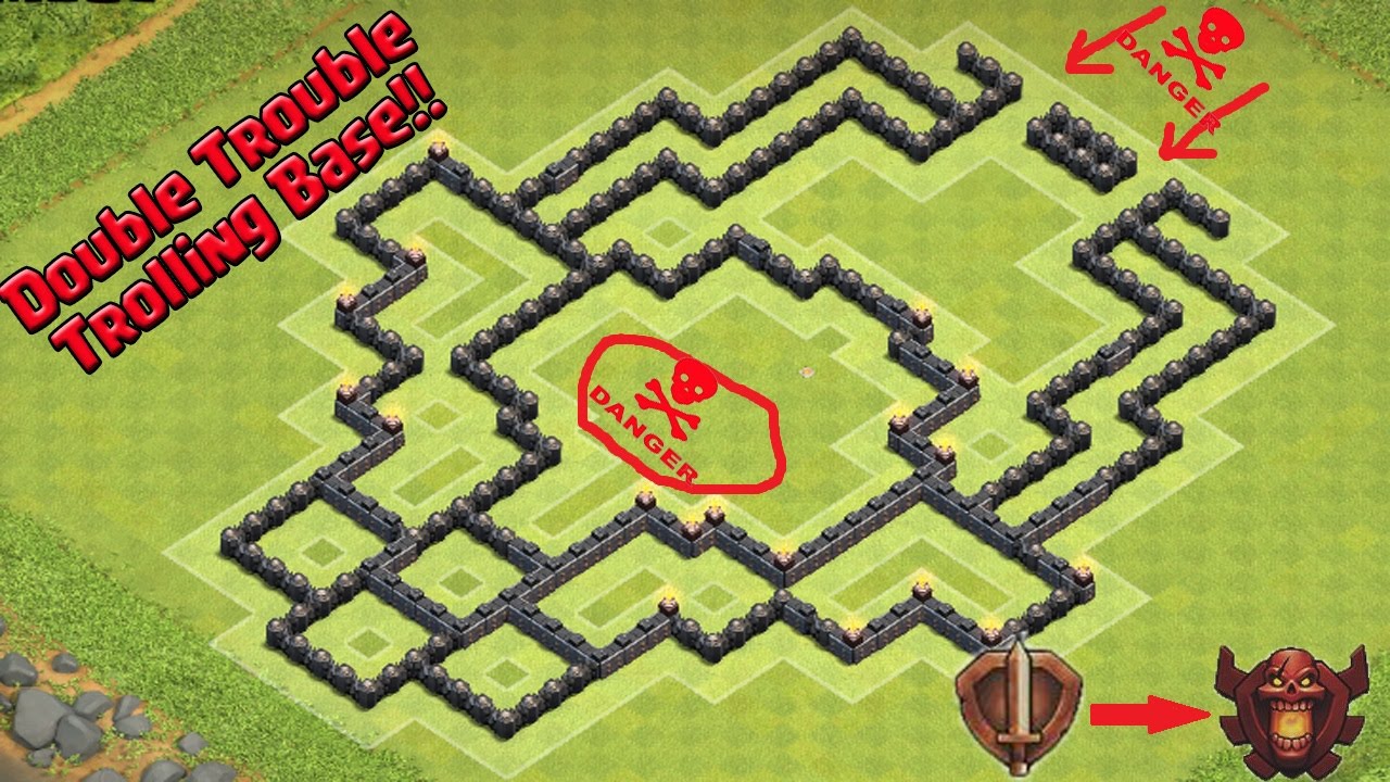 Clash of Clans - New Double Trouble Trolling Base 2018! | Epic Loot ...