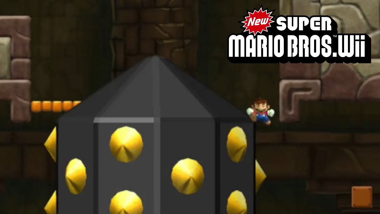 Death via Big Spikey Drill - New Super Mario Bros. Wii (Part 15) - YouTube