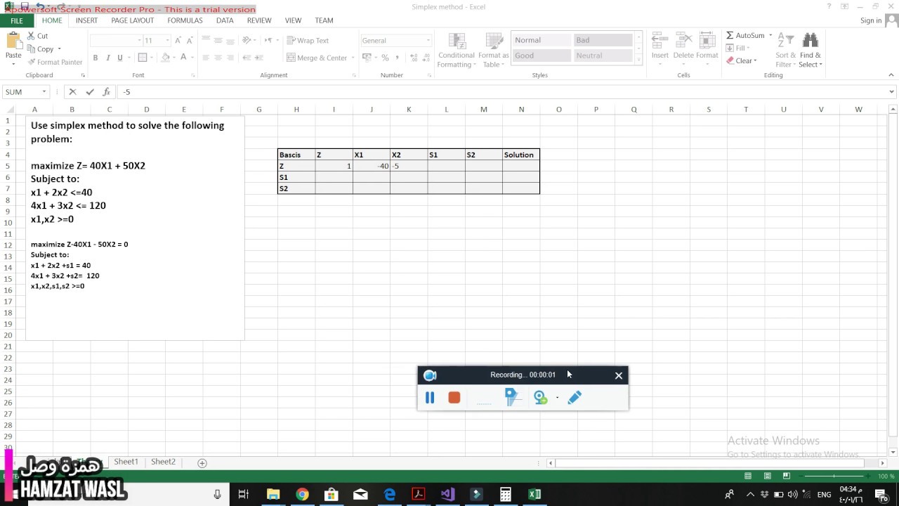 Solving Linear Programming Using Simplex Method Solving Linear Programming Using Simplex Method