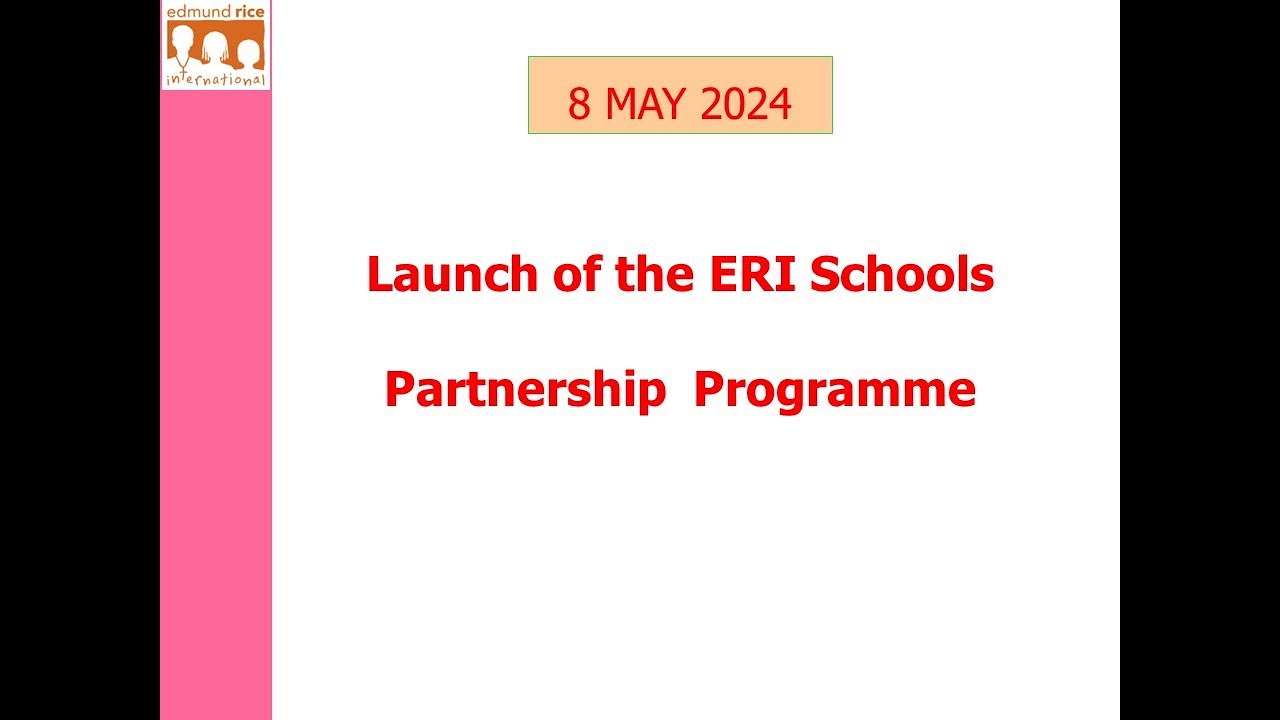 ERI Schools Partnership Programme Launch 2024 - YouTube