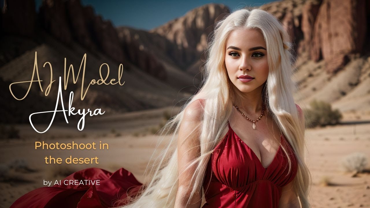 Gorgeous Akyra AI Model - Photoshoot in the desert - YouTube
