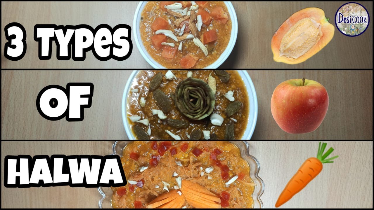 3 Types of meetha | 3 types of sweet | Meetha kaise banaye | gajar ka ...