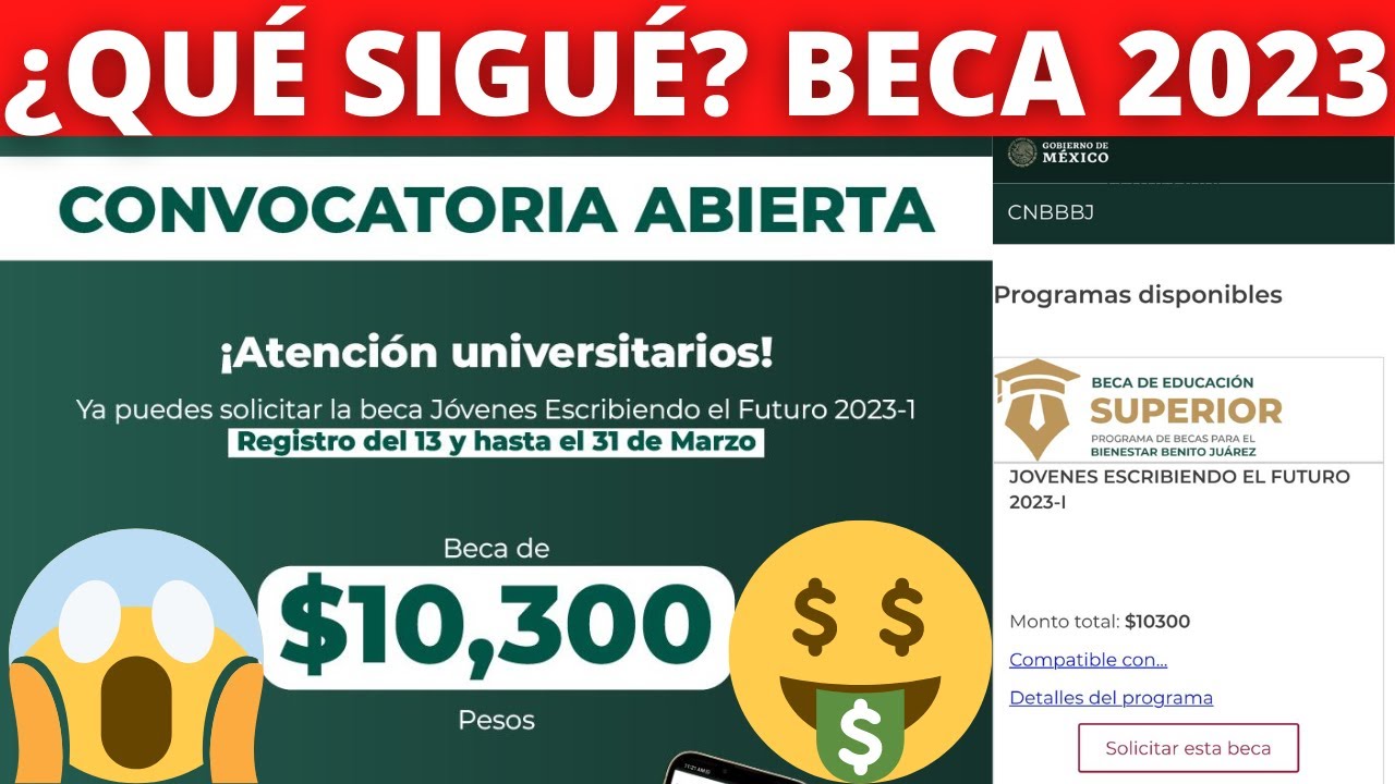 Ya Hiciste tu Solicitud de la Beca Jóvenes Escribiendo el Futuro🔥Marzo ...