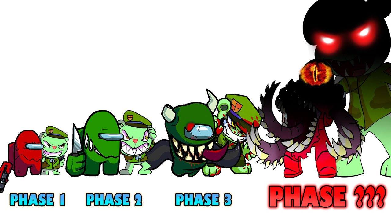 FNF comparison Battle Fliqpy & Imposter - ALL Phases of fnf Characters ...