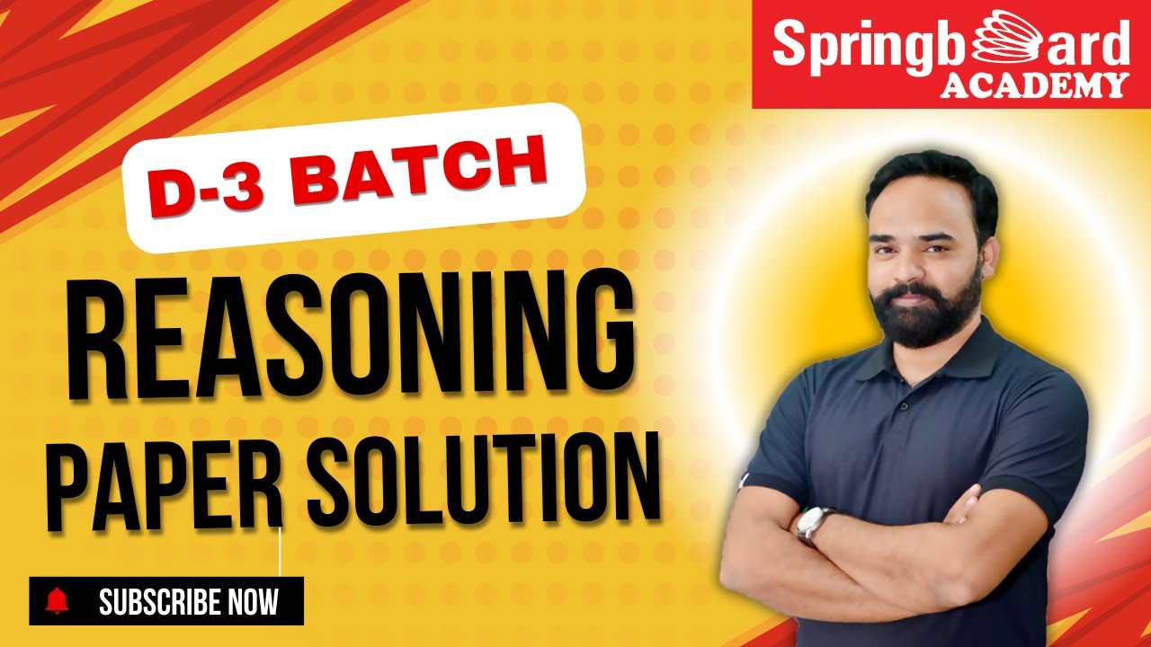 Spring Board || RAS Pre Reasoning Paper Solution || D-3 Batch || #rishisir #raspre2024 - YouTube