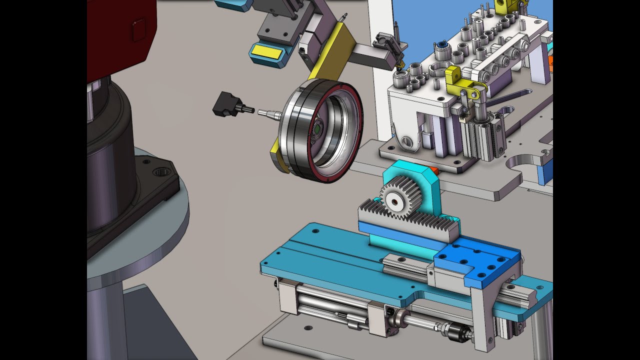 Robotic collaborative assembly line-industrial 3D model : machine-world ...