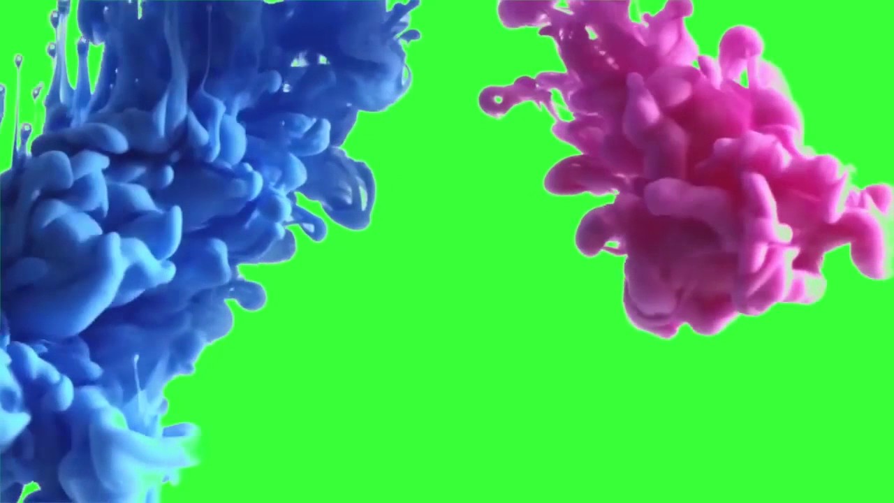 Realistic Ink Color Splash | High Quality Render (Green Screen Footage ...