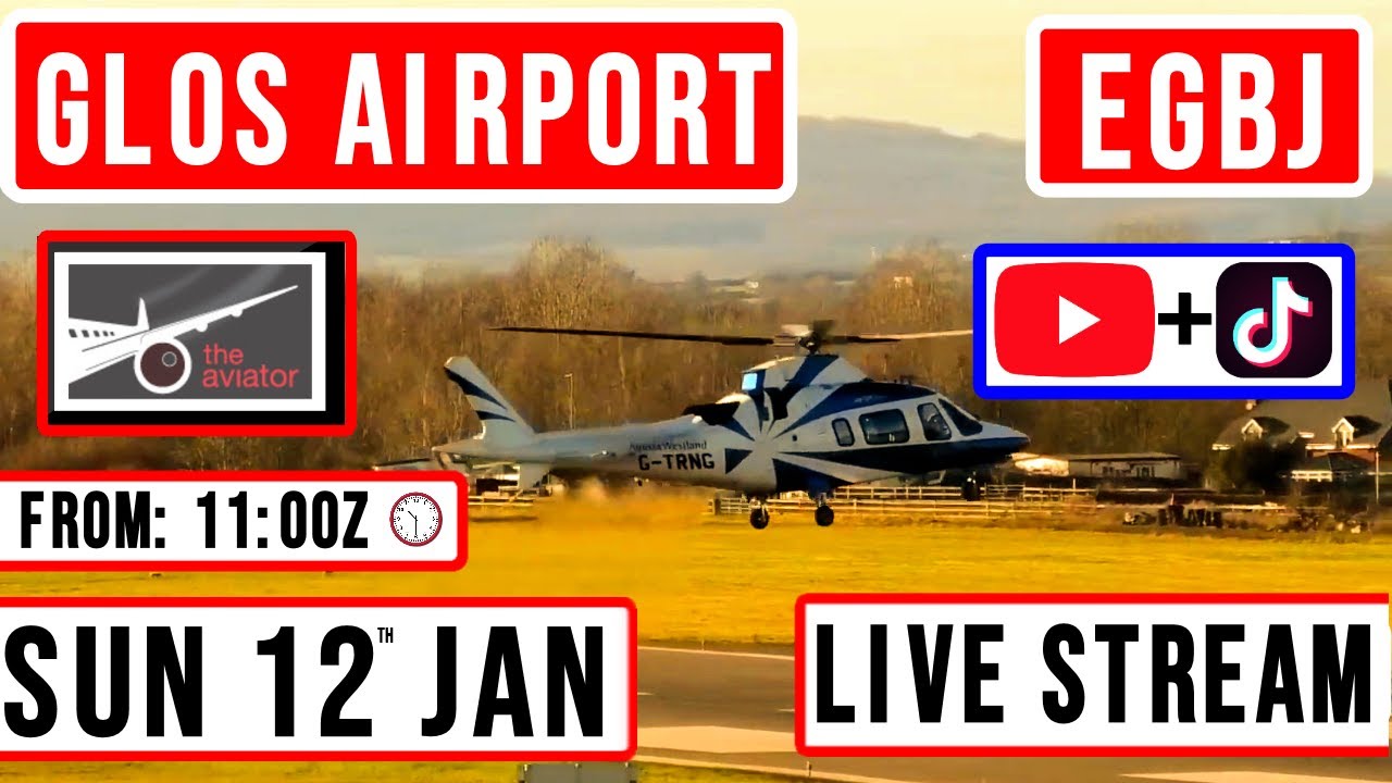 Glos Airport (EGBJ) - Sunday 12th January - 11:00Z ️ - YouTube