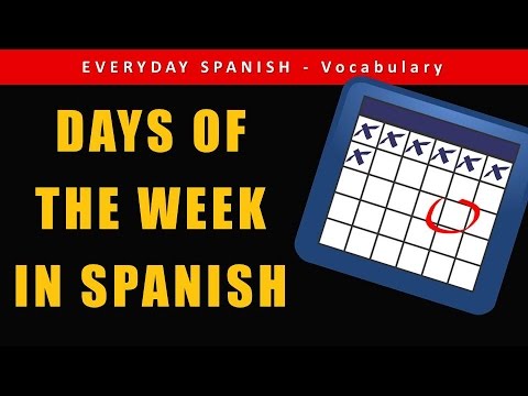 Days of the Week in Spanish | Los Días de la Semana - YouTube