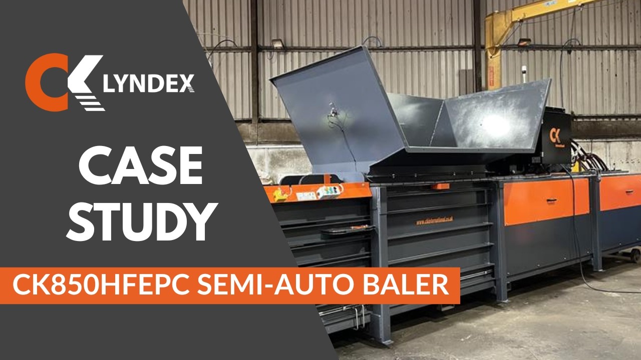 CK International CK850 Semi Automatic Horizontal Baler - YouTube