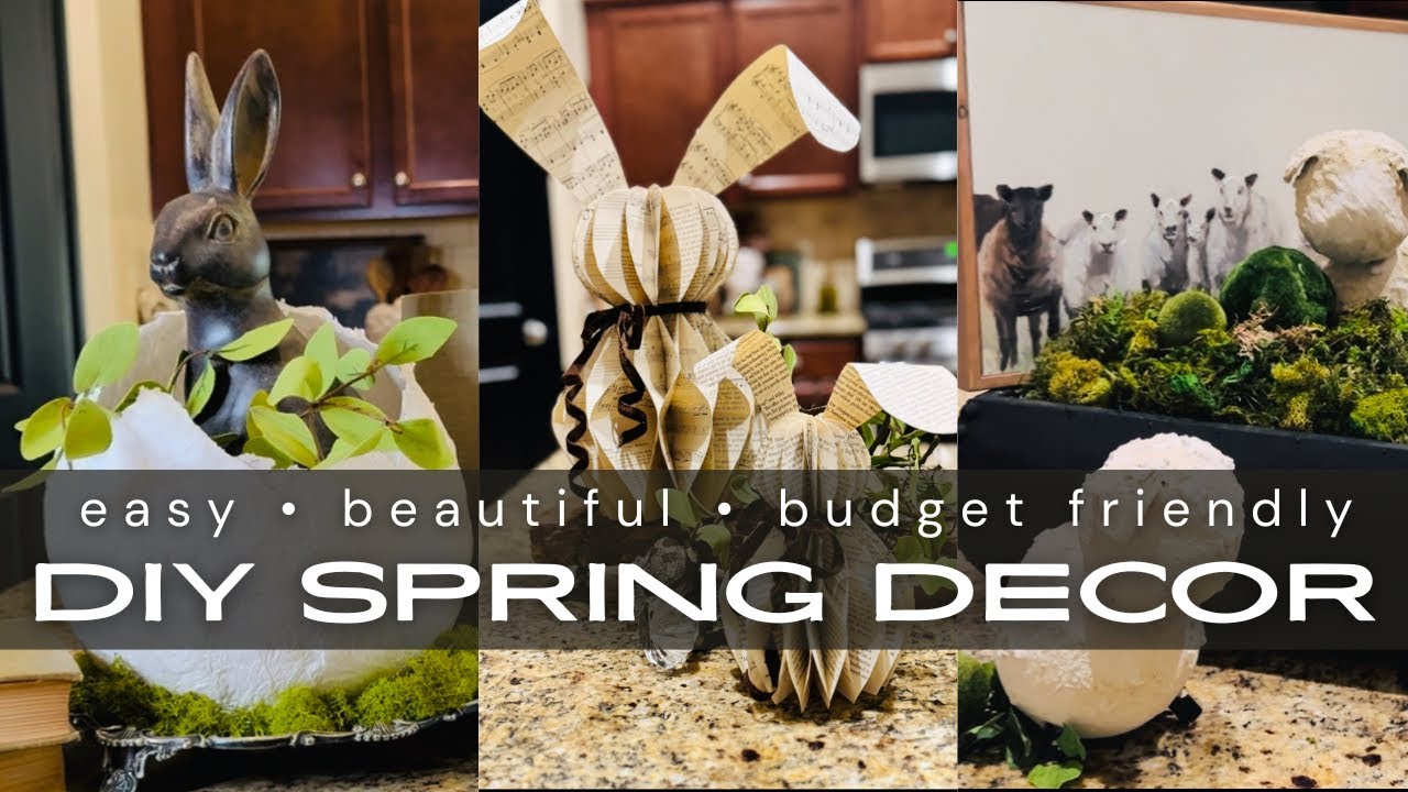 DIY SPRING DECOR - EASY - BEAUTIFUL & BUDGET FRIENDLY - SPRING DIYs ...