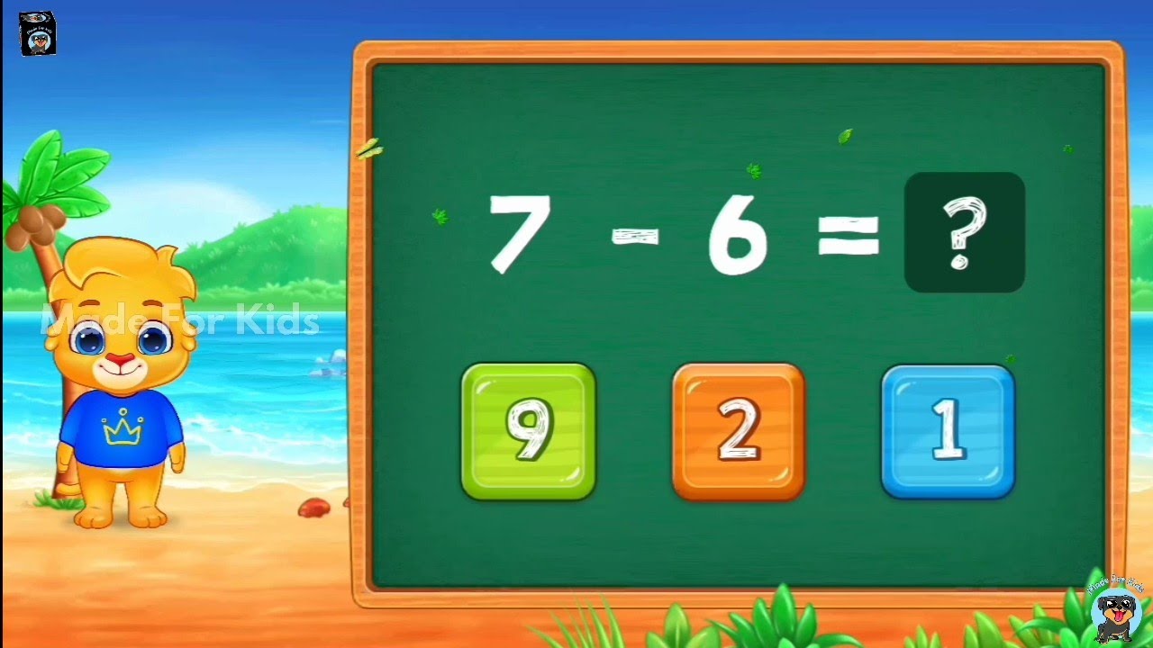 subtracting quiz math part 6 kids cartoon education entertainment #made ...