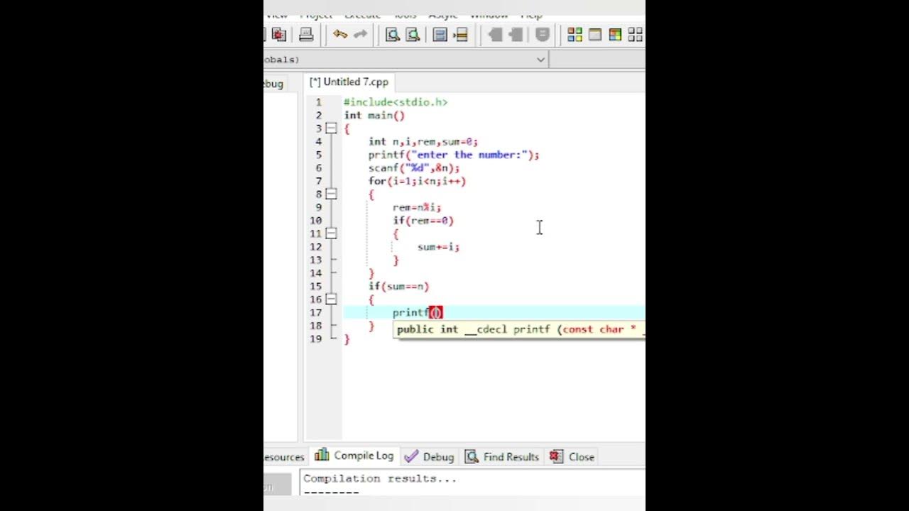 Perfect number in c #programming #shorts #ytshorts - YouTube