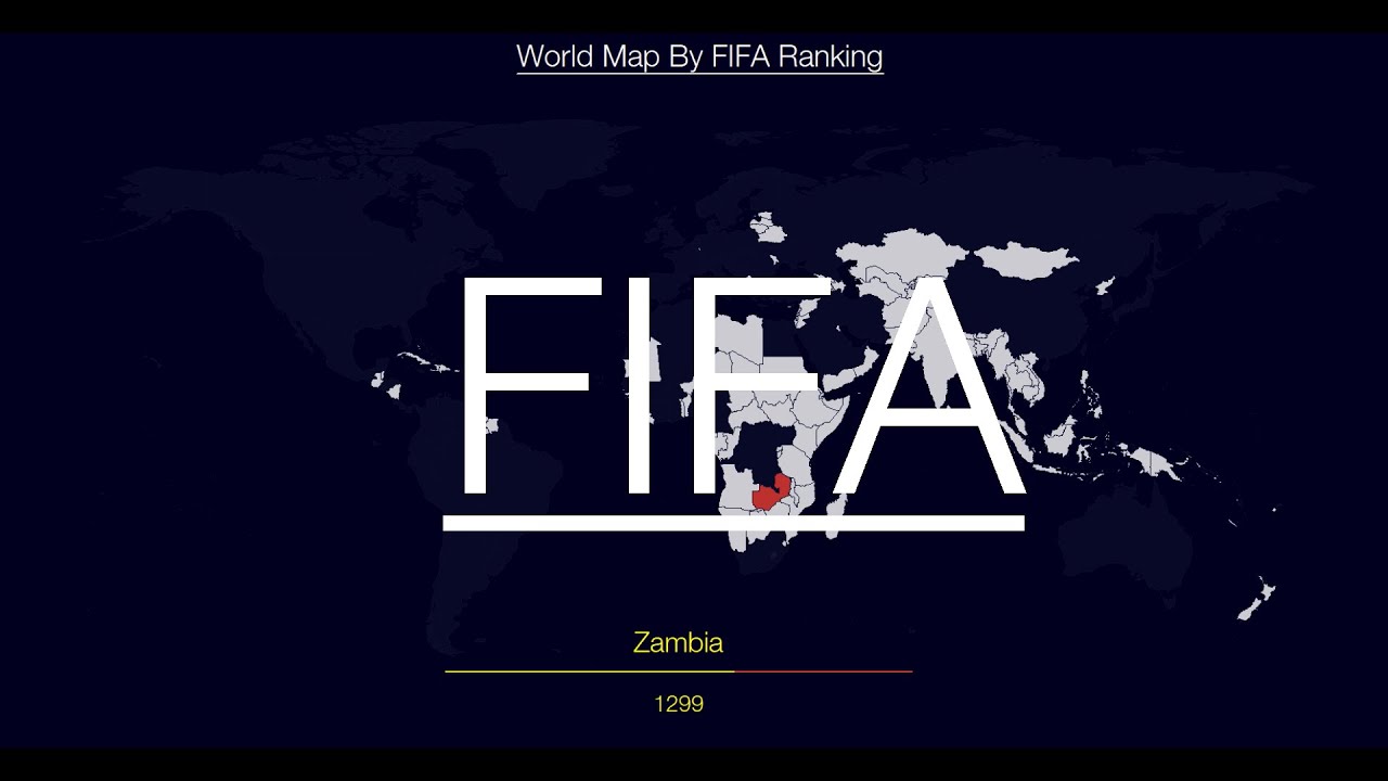 World Map By FIFA Ranking - YouTube