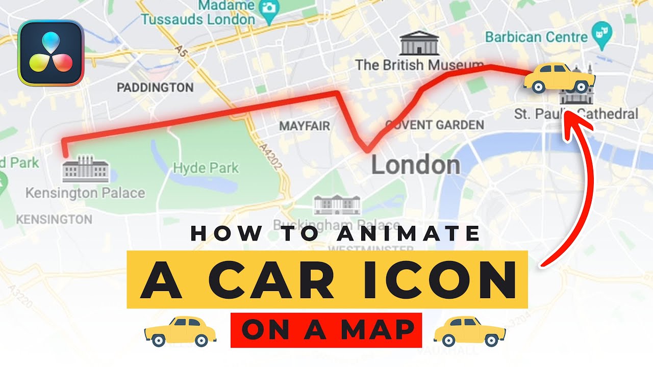 Animate a Car Icon on a Map in Davinci Resolve - YouTube