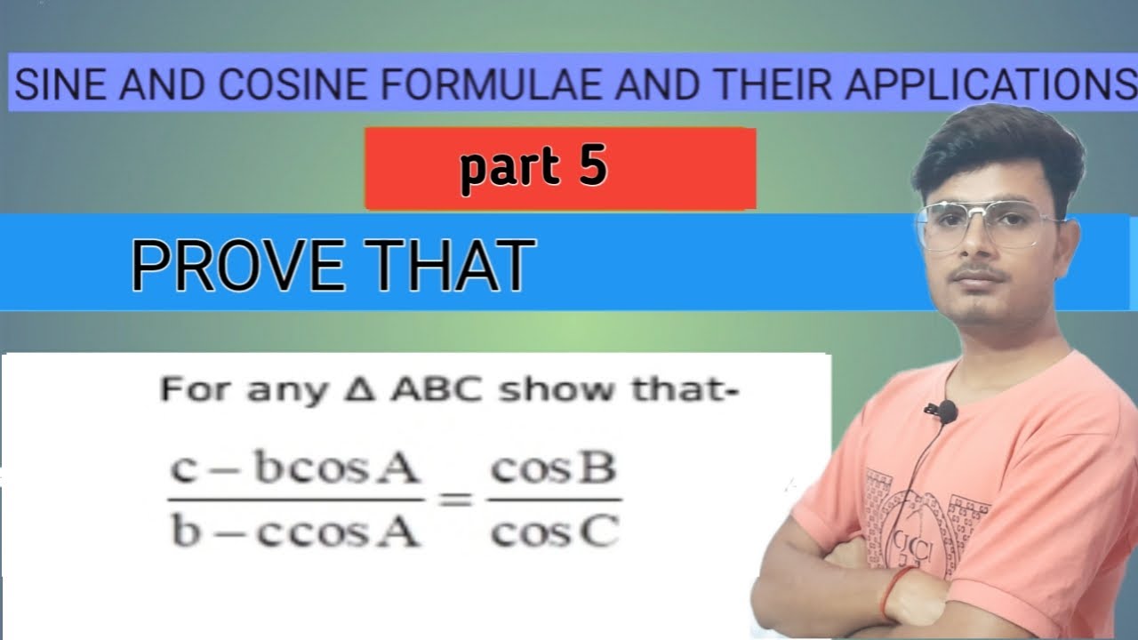 SINE AND COSINE FORMULA | PROJECTION FORMULA | EXAMPLES | - YouTube