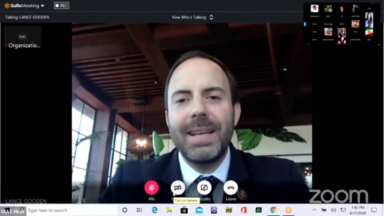 Rep. Lance Gooden (R -X) speaks at OIAC 2020 Virtual Free Iran ...