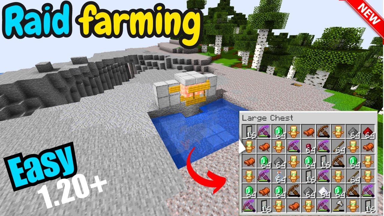 How to Build raid farming minecraft | Minecraft EASIEST Raid Farm 1.20 ...
