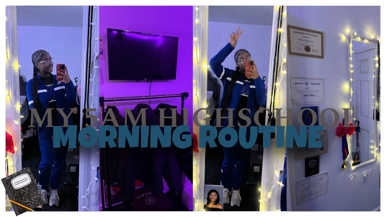 MY 5AM MORNING SCHOOL ROUTINE ☆| grwm, chitchat and ootd | Hannah Lee ...