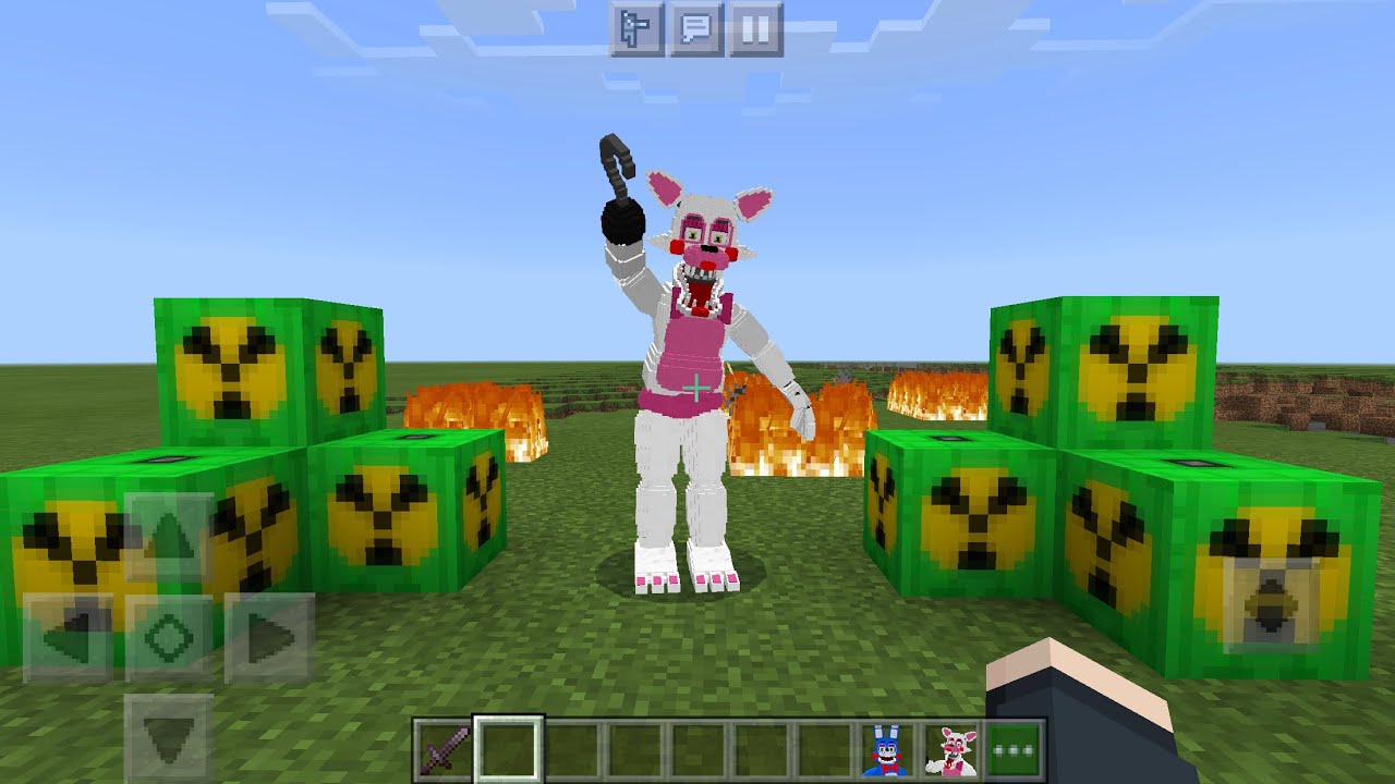 Five Nights At Freddy’s 2 MOD vs NUCLEAR WEAPONS in Minecraft PE - YouTube