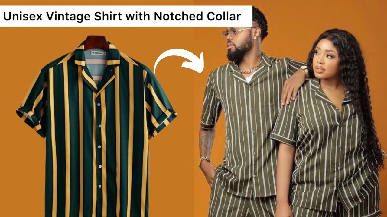 UNISEX VINTAGE SHIRT: cutting and sewing tutorial using FREE HAND ...