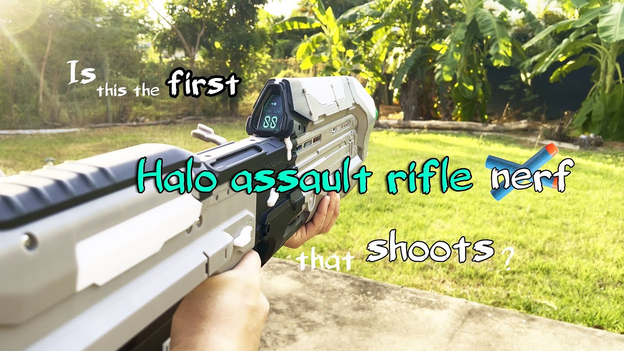 3d Printed nerf halo5 assault rifle - YouTube