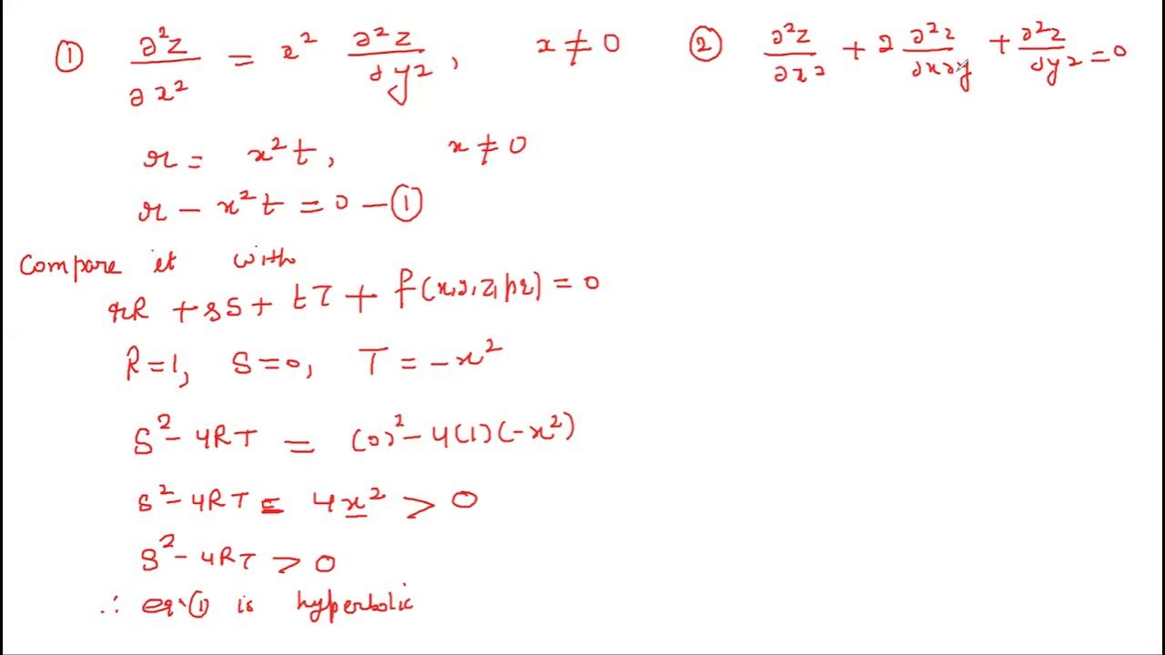 Classification of second order partial differential equation - YouTube