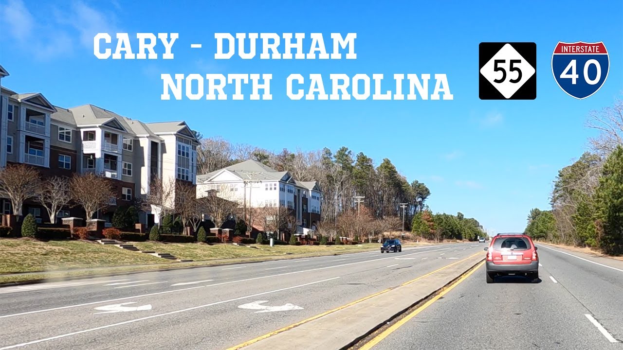 Relaxing music drive on NC Highway 55 and Interstate 40, North Carolina ...