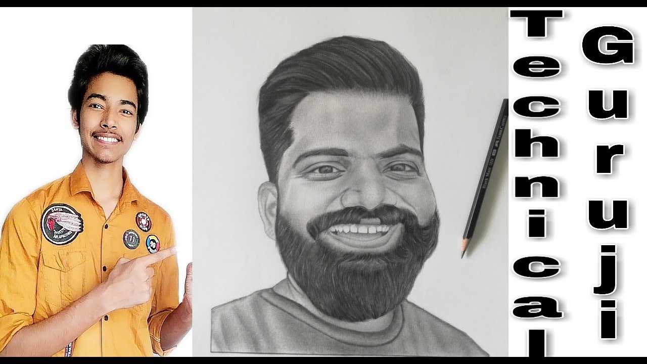Technical Guruji Drawing | Realistic Drawing | Pencil Sketch | Rajnish ...