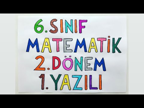 6. Sınıf Matematik 2. Dönem 1. Yazılı