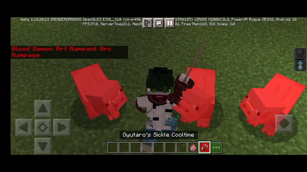 Demon Slayer|Gyutaro Blood Demon Art|Minecraft Addon| - YouTube
