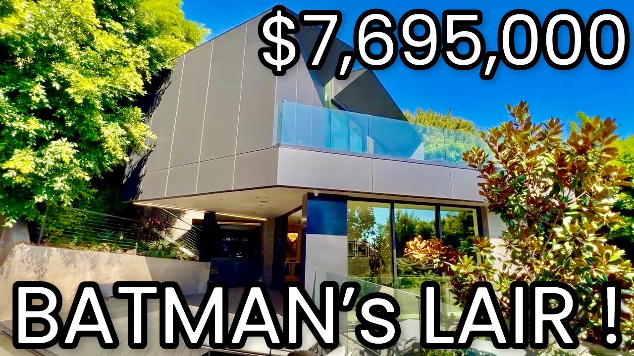 MODERN BAT CAVE (House Tour real estate Hollywood Hills Los Angeles ...