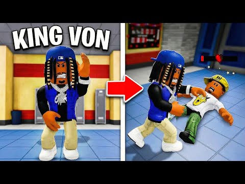 ADMIN Trolling as KING VON in Roblox Fight in a School 🤣