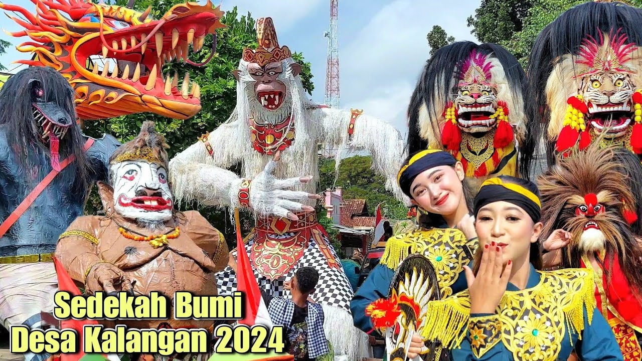 MERIAH !! KARNAVAL SEDEKAH BUMI DESA KALANGAN TUNJUNGAN 2024 BARONGAN ...