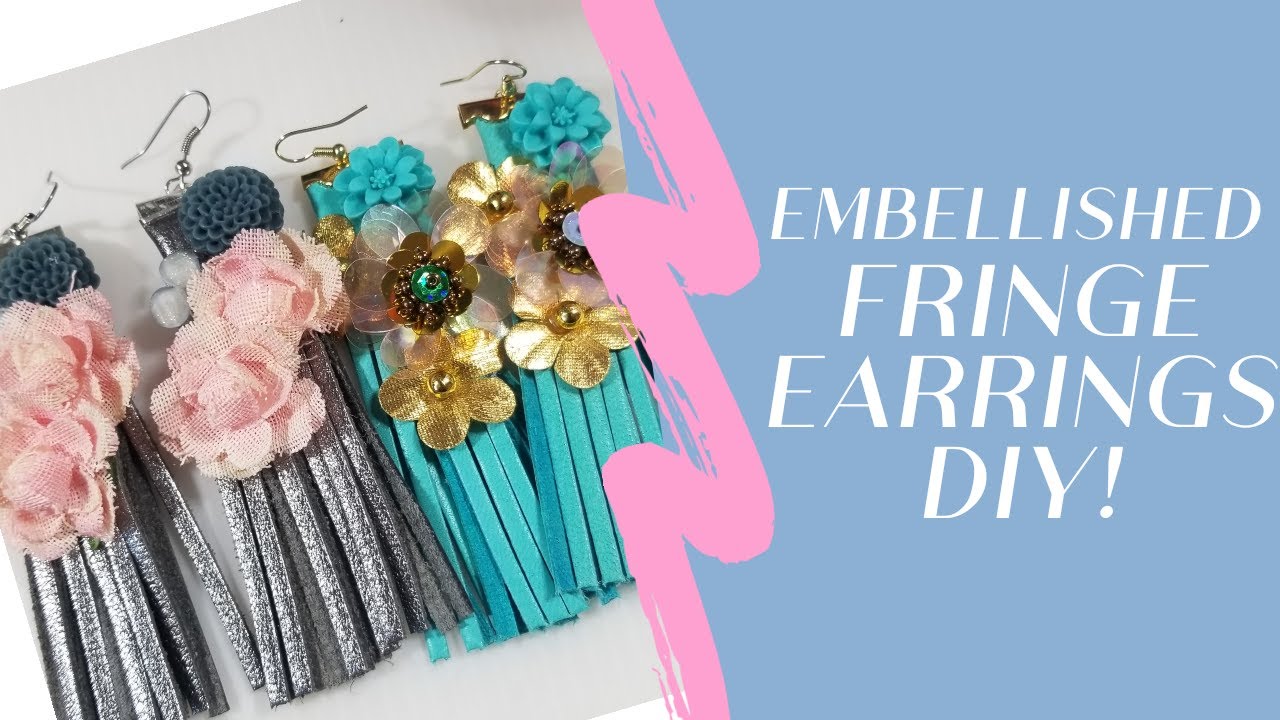 How to make DIY Fringe embellished earrings-Jewelry making tutorial ...