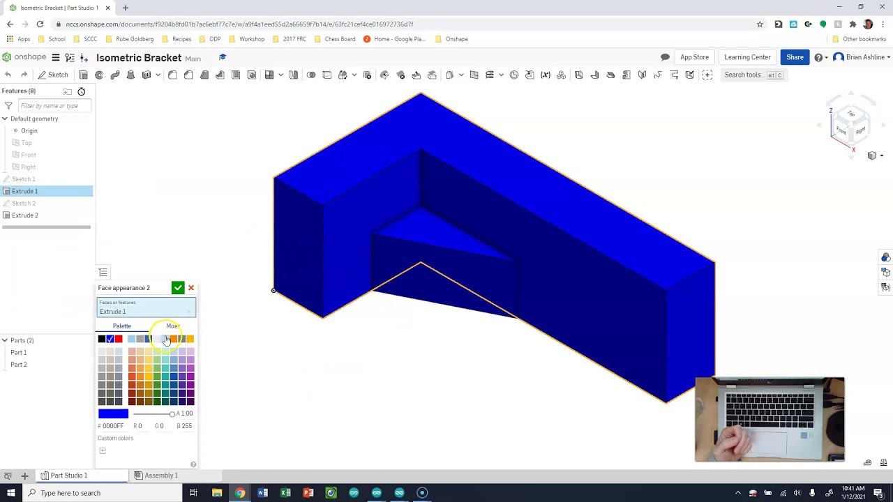 4.4 Onshape - Creating and positioning an object v2 - YouTube