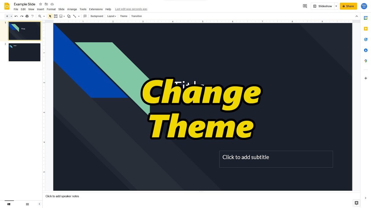 How To Change The Theme On Google Slides - YouTube