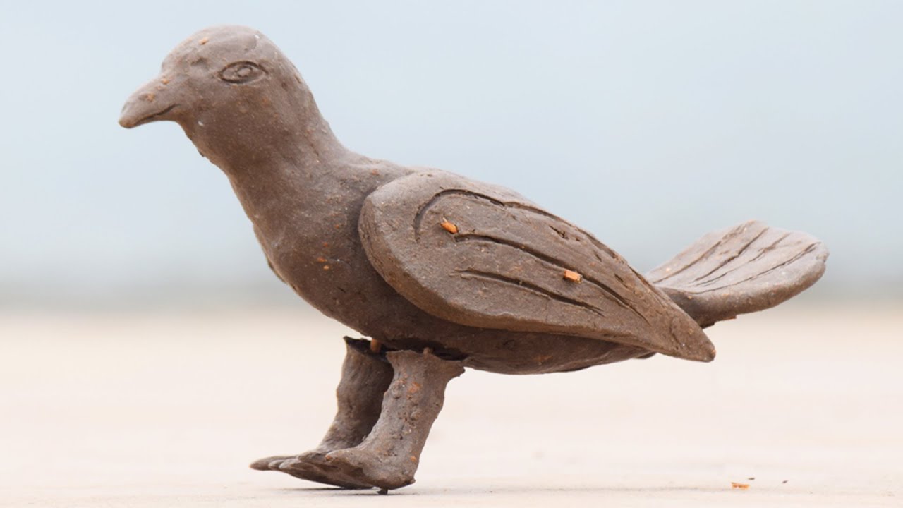 Crow Bird Handmade with Clay Mud Craft Ideas DIY | Clay Toys Video ...