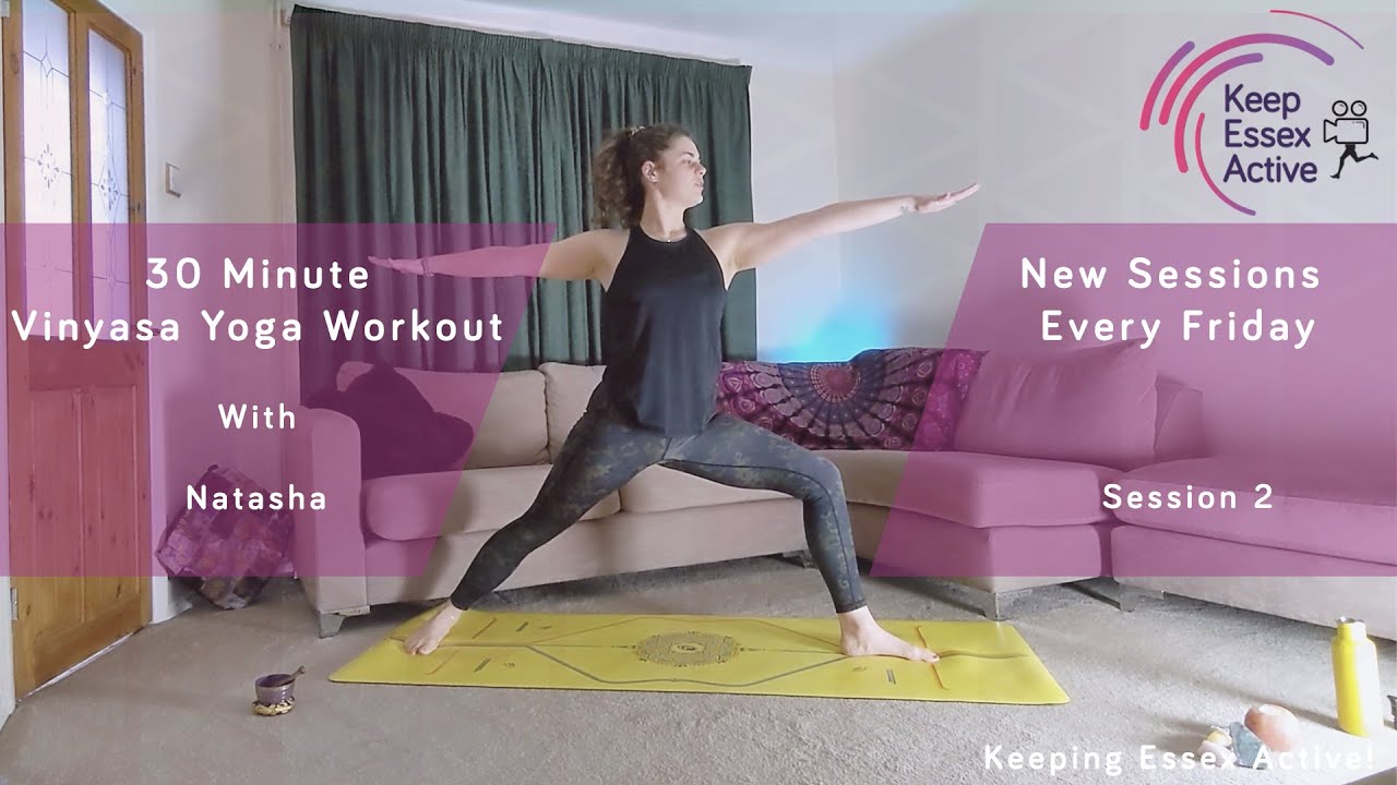 30 Minute Vinyasa Yoga - Hip Openers Session | Work Out with Natasha ...