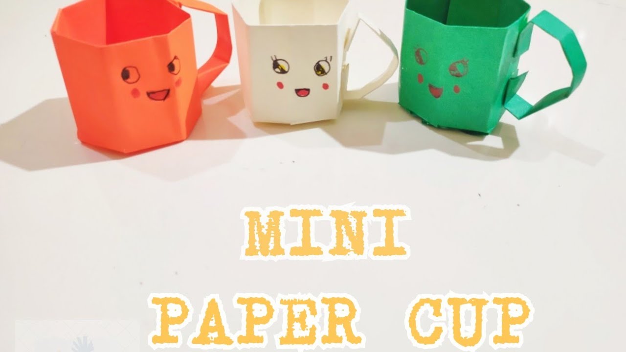 DIY Mini Paper Cup // Paper Craft - YouTube