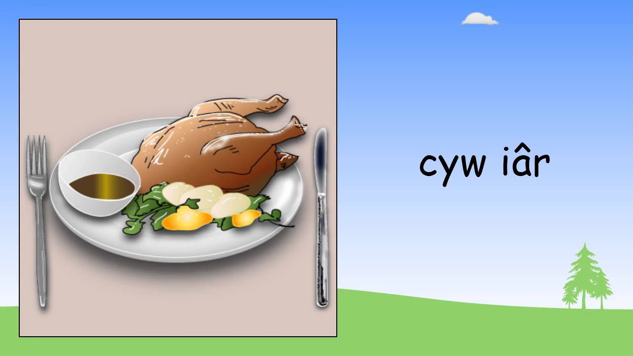 Restaurant dishes in Welsh | Welsh Beginner Lessons for Children - YouTube