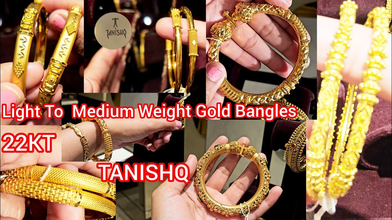 Tanishq Light to Medium Weight Gold Bangles/ Daily wear Bangles from Tanishq | - YouTube