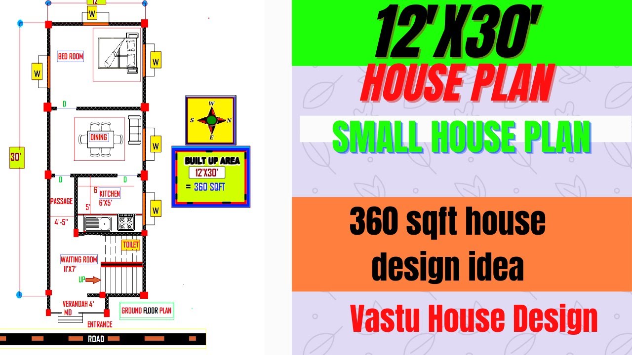 12 x 30 house plan II 12 x 30 ghar ka naksha II 12x30 house design II ...