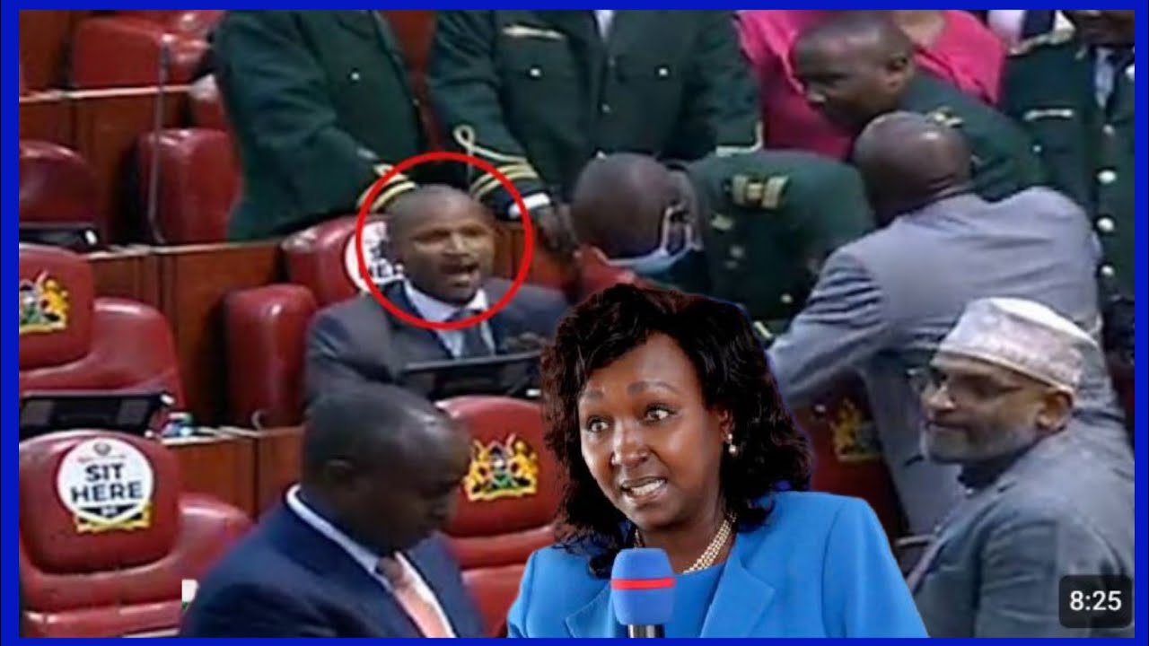 Drama! Paliament SECURITY Team RESCUES Gladys Sholei as Angry Babu ...