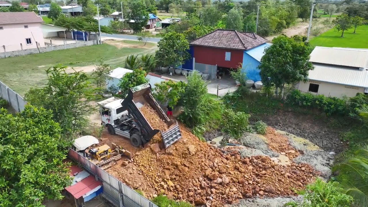 Amazing New Project Excellent Land Filling Area work by Dozer and Dump ...