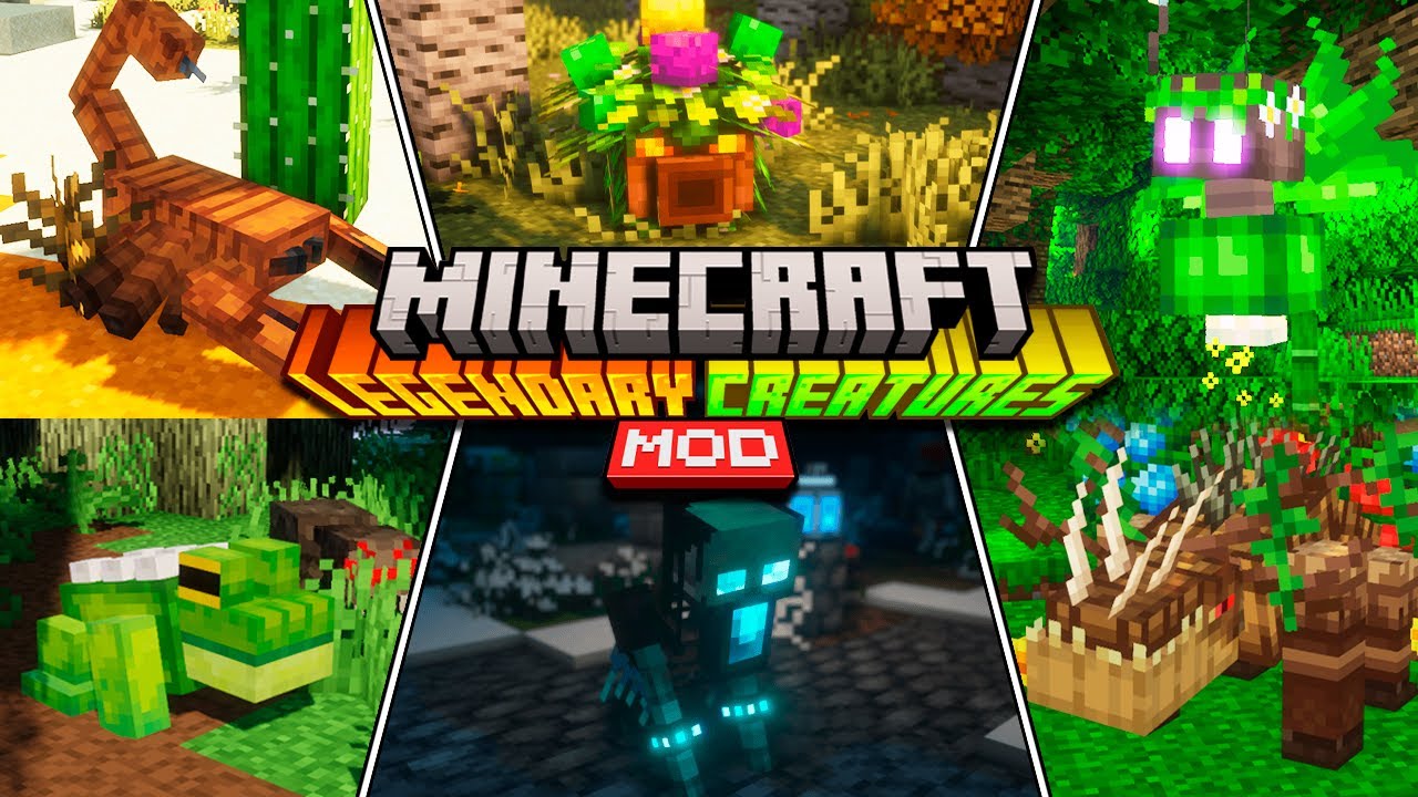 LEGENDARY CREATURES: ESCORPIÃO, ARANHA, SAPO | TUTORIAL MINECRAFT MOD 1 ...