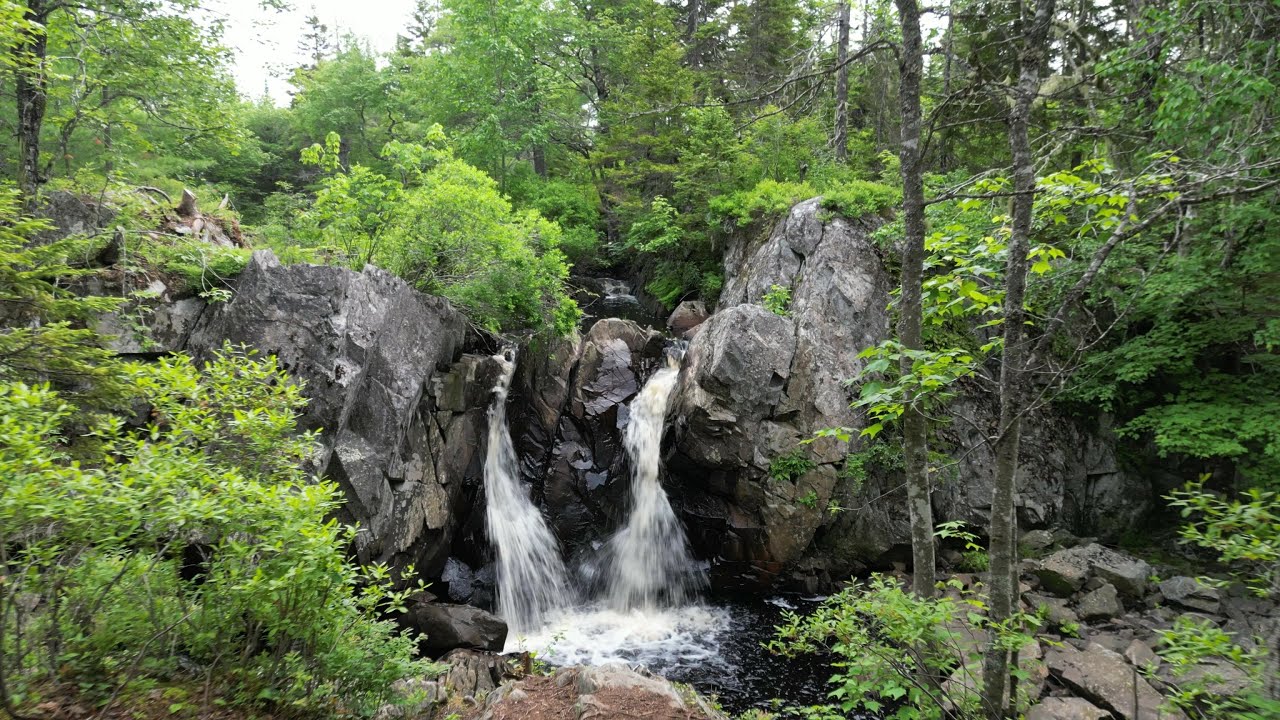 Awesome Aerial Views of the Beautiful Johnson River Falls, Soldier Lake ...