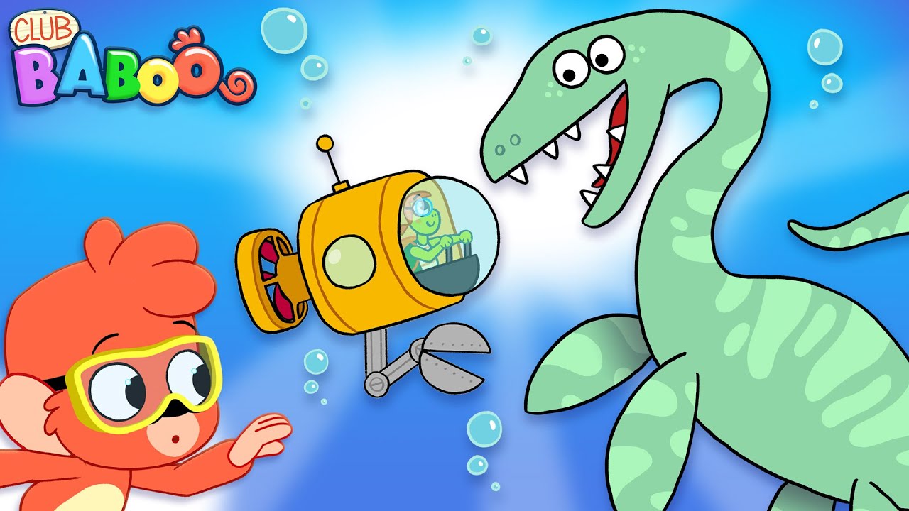 Baboo's Little Crane builds a Dinosaur from Shapes, it's an ...