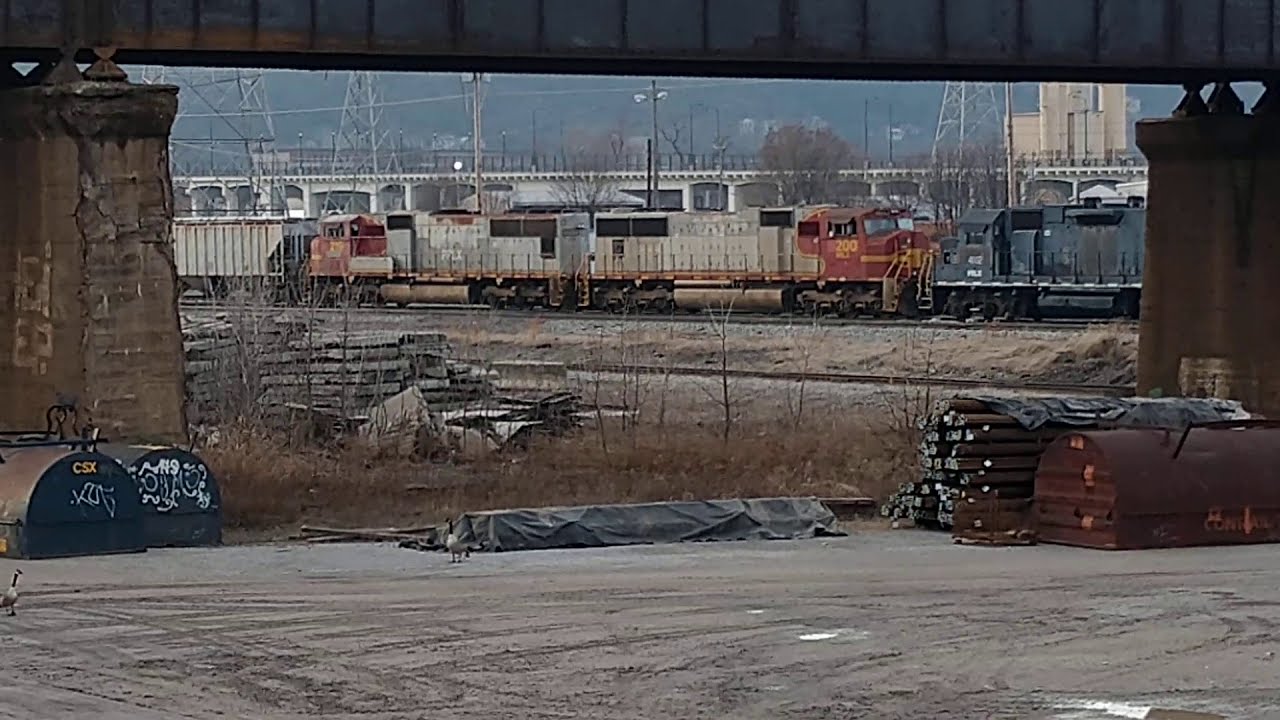 Former Santa Fe Warbonnet Paint scheme locomotives, 2 pedestrian ...