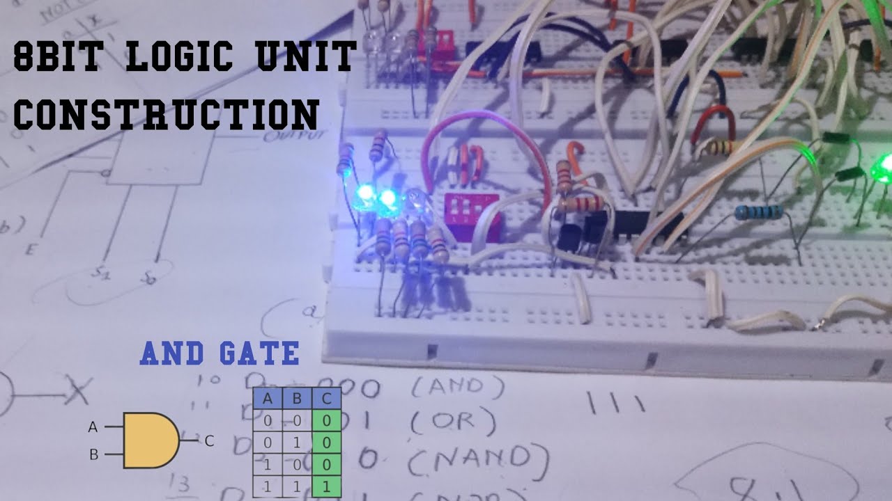 8 BIT LOGIC UNIT CONSTRUCTION (AND GATE) - YouTube